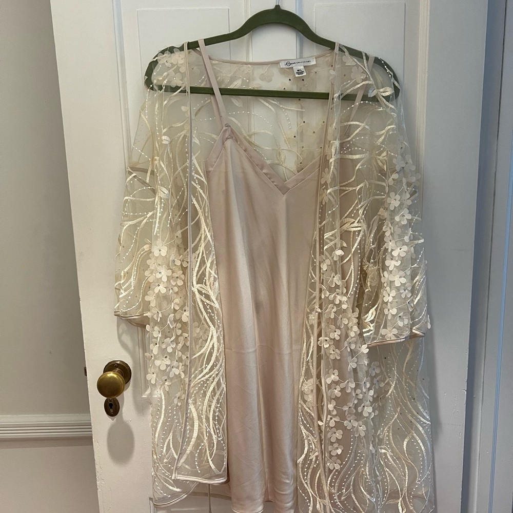 Rya Collection Beautiful Robe And Slip - Gem